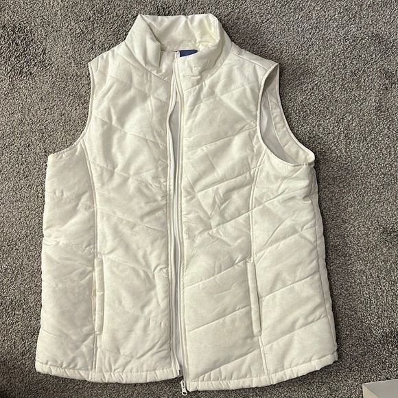 Laura Scott | Jackets & Coats | Laura Scott Creamwhite Puffer Vest ...